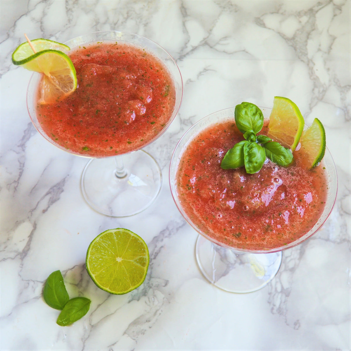 Blush Watermelon Basil Mocktail or Cocktail Simple Summer Recipe – SMOOV.ca